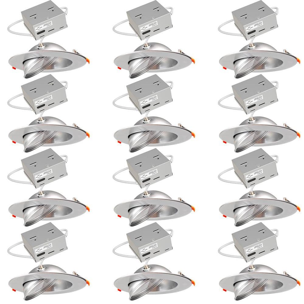 bulbeats 12 Pack 6 in. Gimbal LED Recessed Light and LED Downlight, 3 ...
