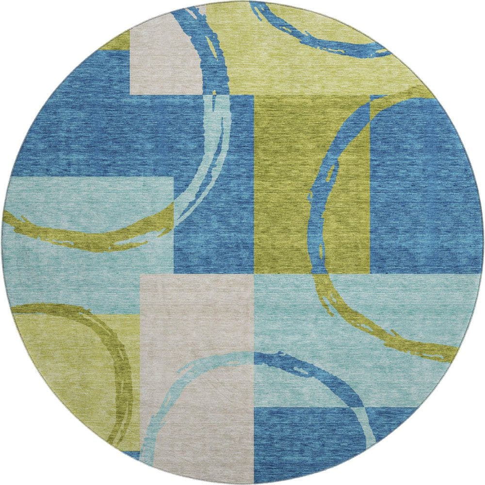 Addison Rugs Mayfield Premium Machine Washable Abstract AMF943 Denim 8 ...