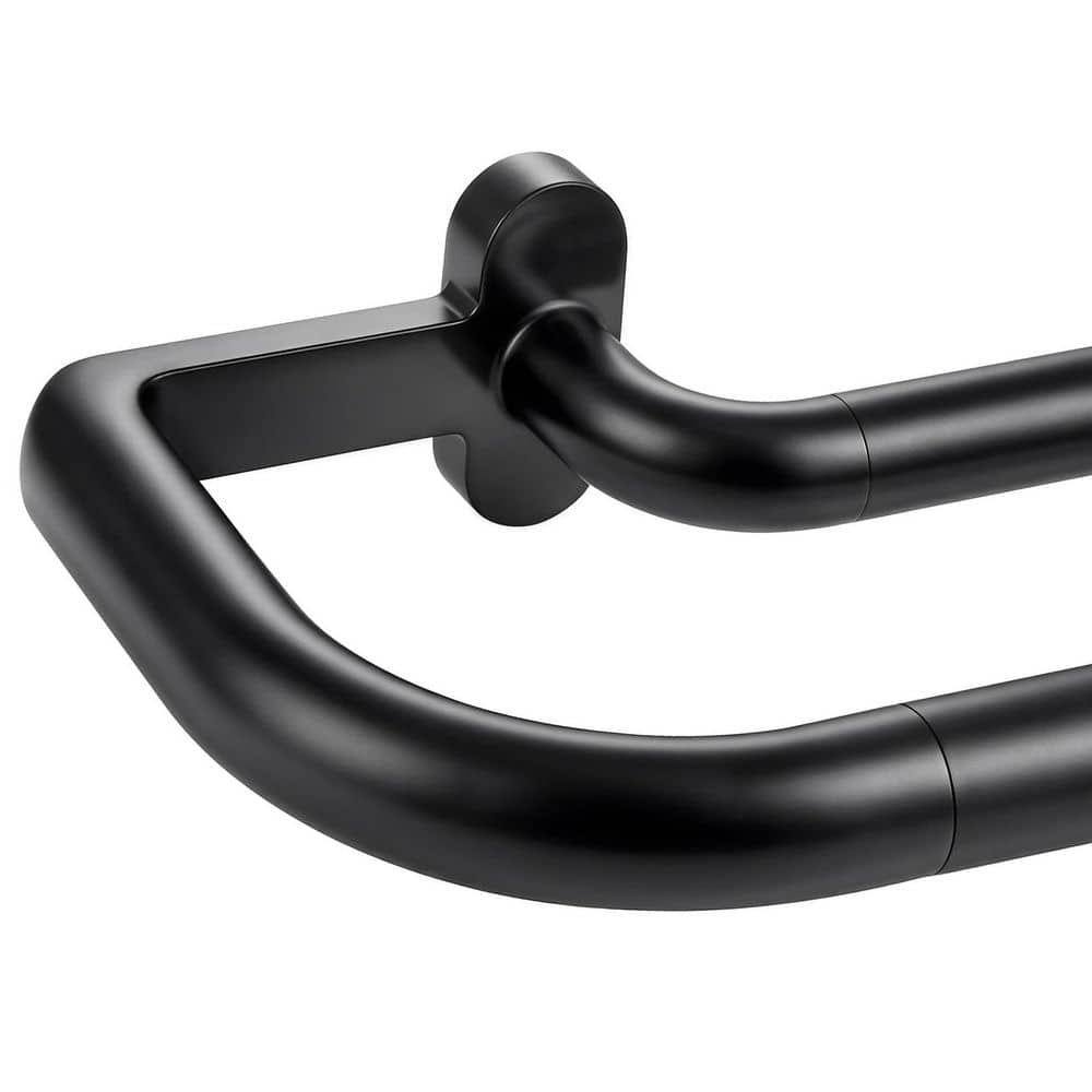 ZESTLIBI 32 in. - 86 in. Adjustable 0.75 in. Dia Double Curtain Rod in ...