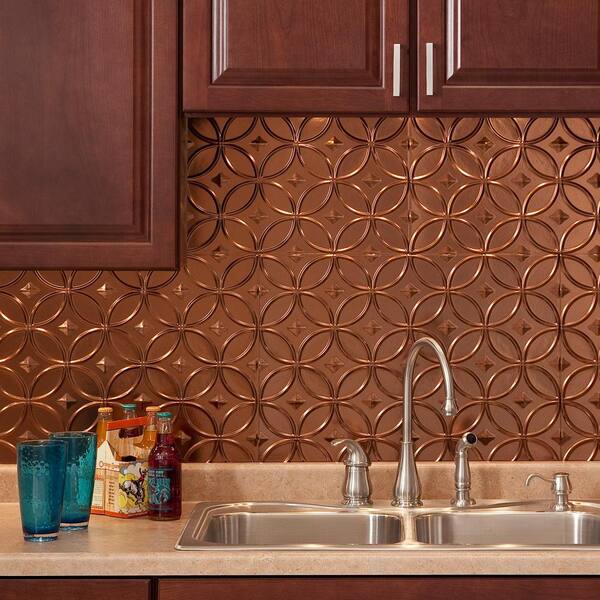 Bronze Backsplash Panels For Kitchen Fasade Miniquattro 18.25 In. X