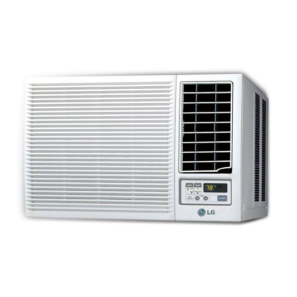 LG 23,500 BTU 230-Volt Window Air Conditioner with Heat and Remote ...