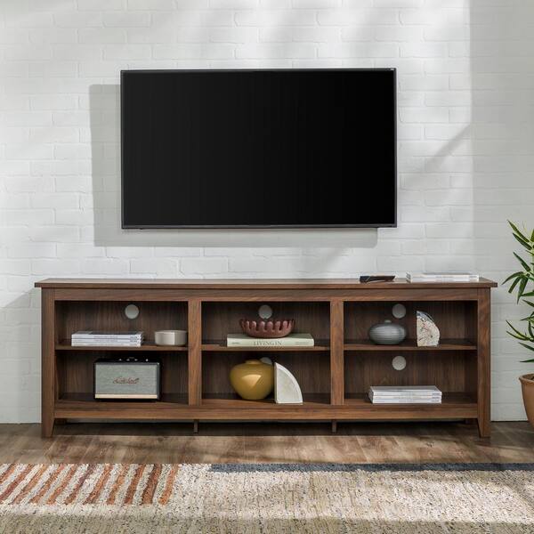 Reviews for Walker Edison Furniture Company 70 in. Dark Walnut MDF TV ...