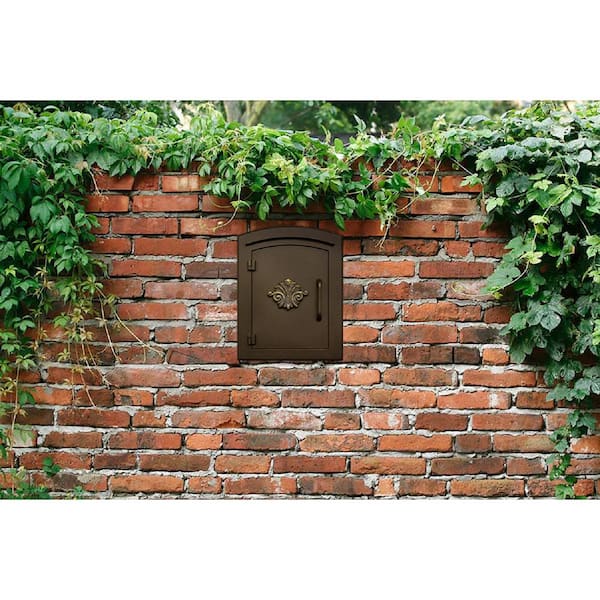 Brick Column Mailbox Insert QualArc Manchester Black Column Or