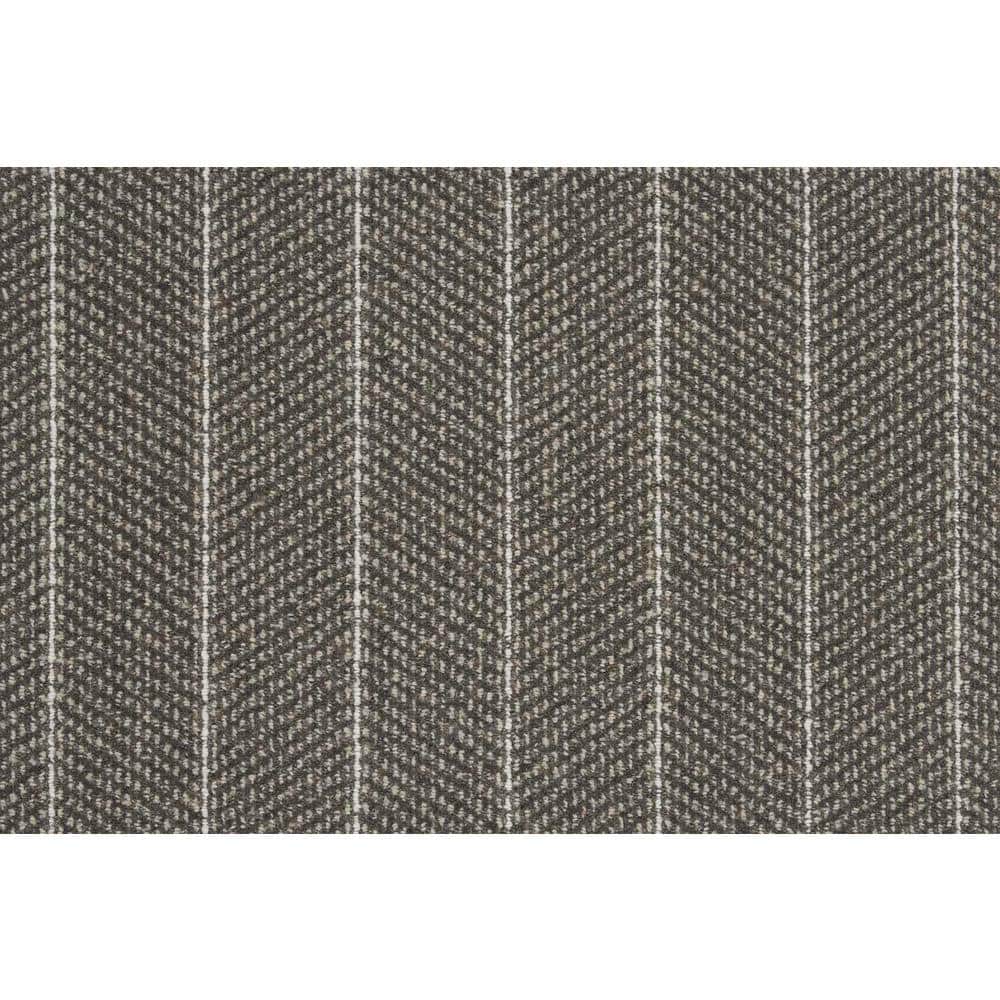 Natural Harmony Forsooth Shadow Brown 12 ft. 32 oz. Wool Pattern Carpet ...