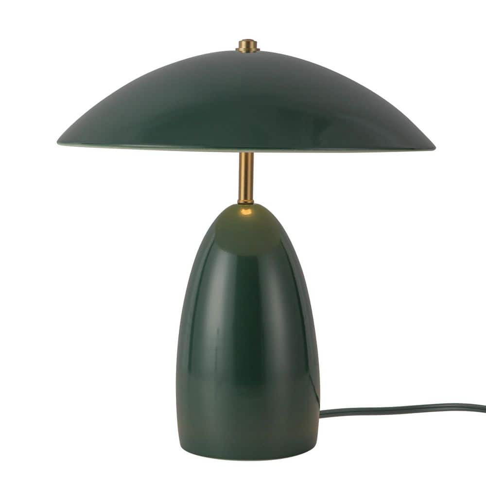 ALORA MOOD Poppy 12 in. 1-Light 8-Watt Pine Green Integrated LED Table ...