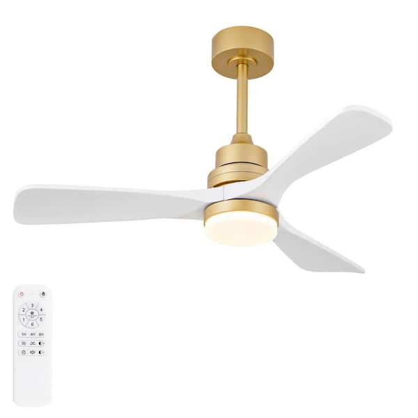 Shinevoy 52 in. Indoor Gold Downrod Mount Ceiling Fan with Light ...