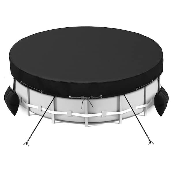Gasadar 18 ft. Waterproof Dustproof Round Pool Cover All Season ...