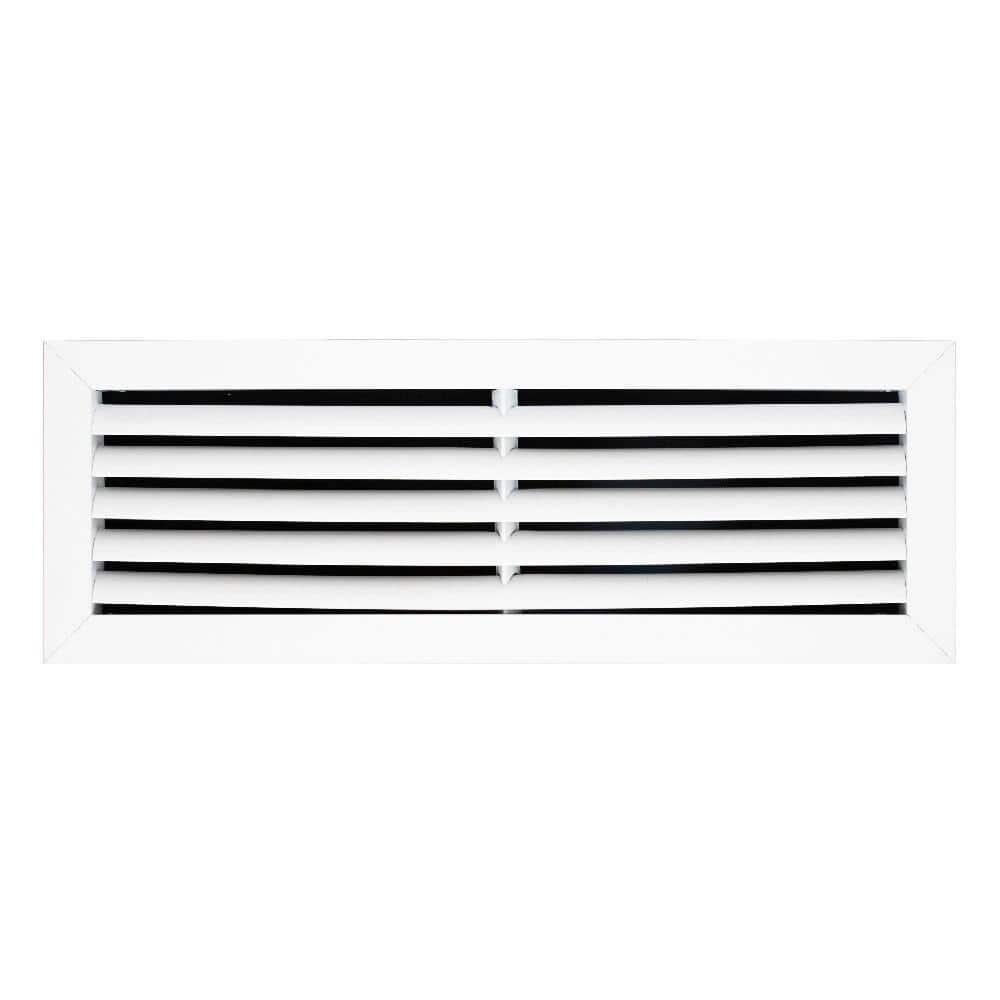 ACLAMINAIRE 20 in. x 6 in. Aluminum Return Air Grille in White L-RA ...
