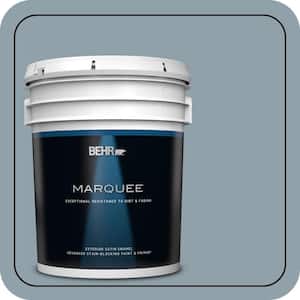 BEHR PREMIUM PLUS 8 oz. #N480-4A Dusty Denim Satin Enamel Interior ...