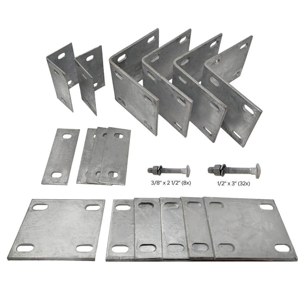 Multinautic HDG Steel Hardware for Wood Dock Assembly (Kit A) 19160 ...