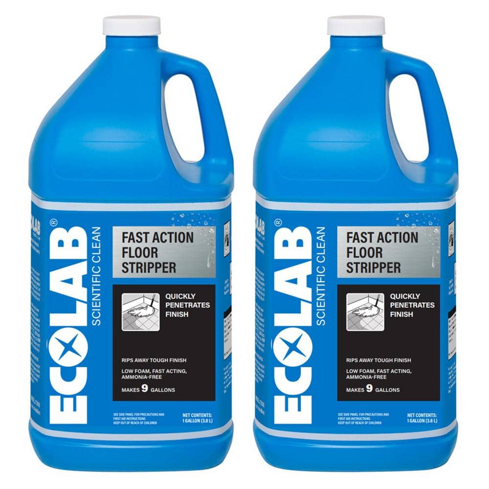 ECOLAB 1 Gal. Fast Action Floor Stripper Concentrate Removes Heavy ...