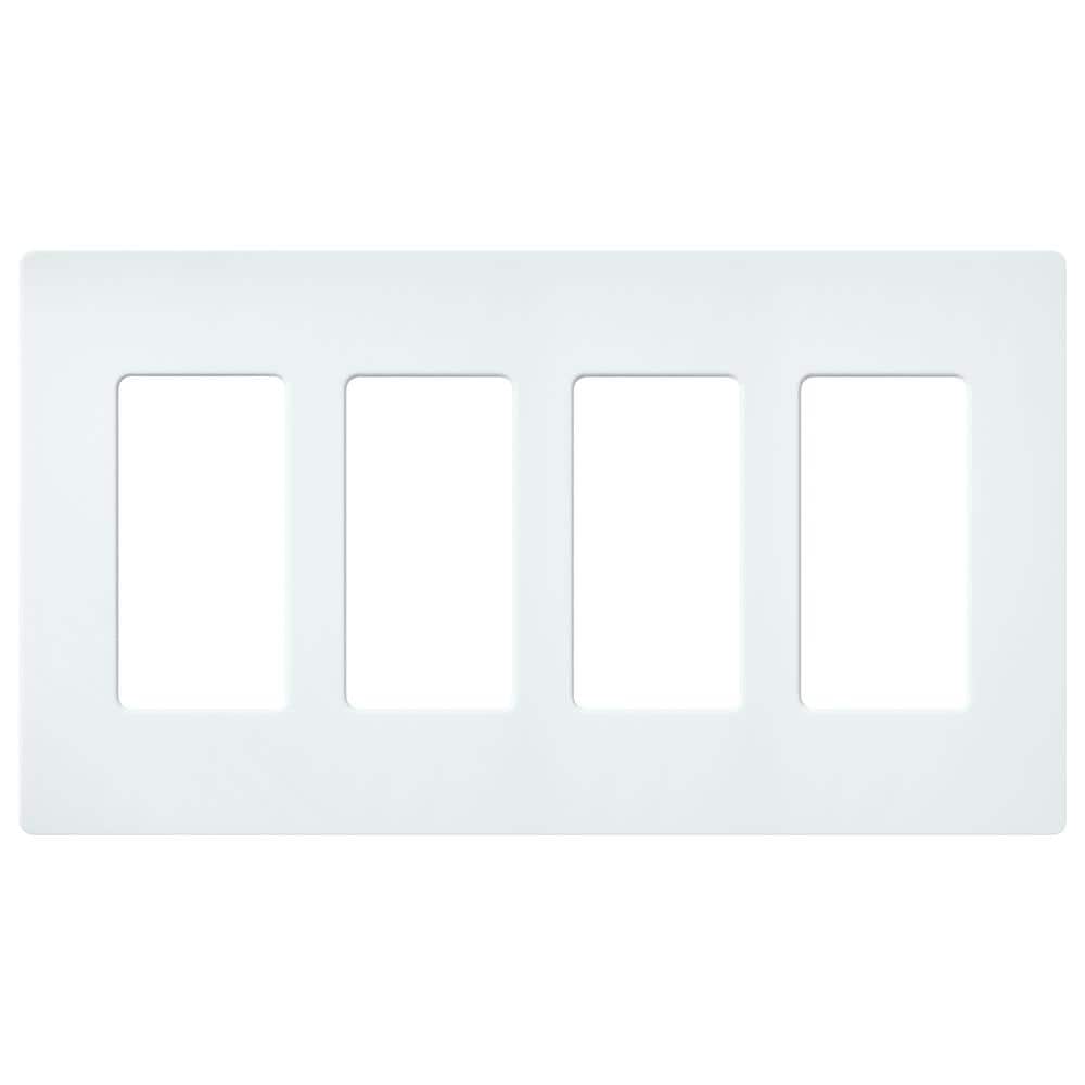 Lutron Claro 4 Gang Wall Plate for Decorator/Rocker Switches, Satin ...
