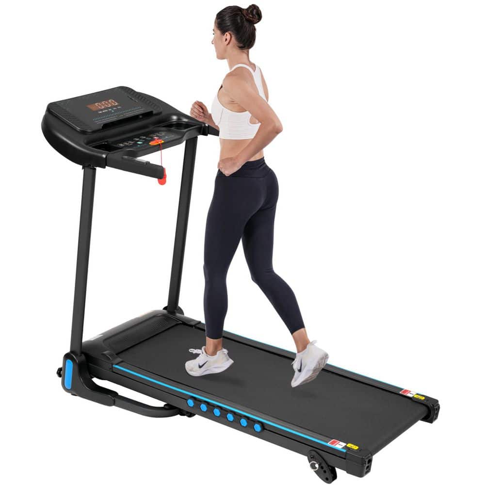 Tidoin 3 HP Black Metal Foldable Electromagnetic Treadmill with ...