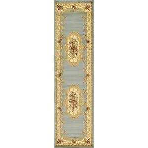 Unique Loom Versailles Henry Light Blue 2' 2 x 3' 0 Area Rug 3129893 ...