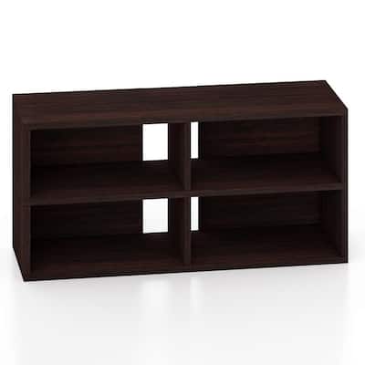 Way Basics zBoard Espresso Stackable CD Rack Storage Shelf WB-CD-EO