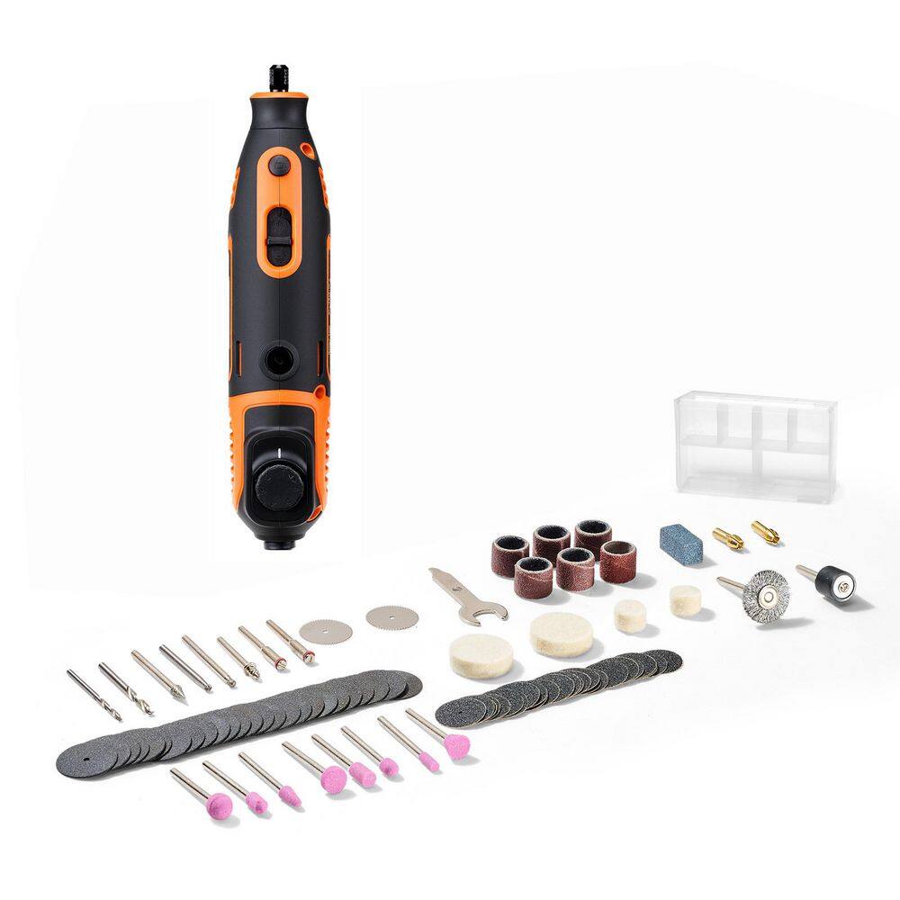 SKYSHALO 84-Piece Rotary Tool Kit, 200W Corded, 6-Speed 8000-40000 RPM ...