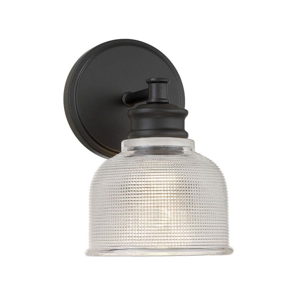 TUXEDO PARK LIGHTING 5 in. x 9.5 in. 1-Light Matte Black Traditional ...