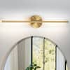 RRTYO Byers 23.6 in. 1-Light Gold Modern Linear 3000K Warm Light LED ...