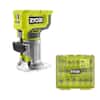 RYOBI ONE+ 18V Cordless Compact Fixed Base Router (Tool Only) with 24 ...