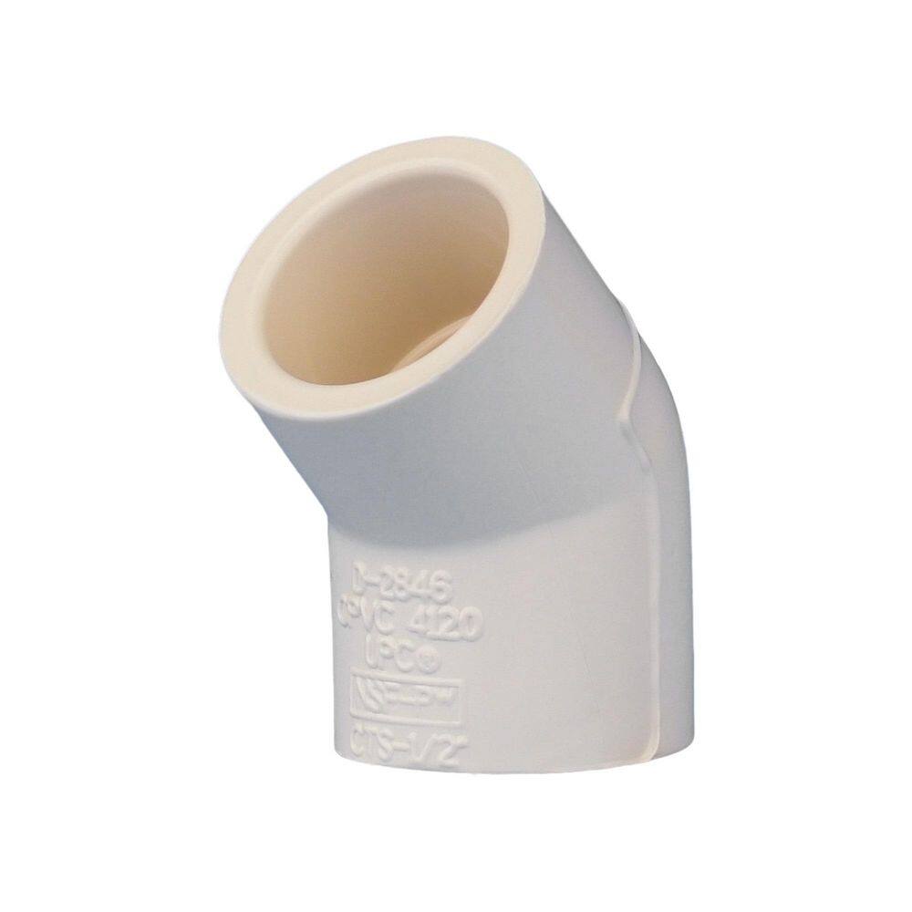 Charlotte Pipe 1 in. CPVC CTS 45 Degree Elbow CTS 02309 1000HD - The ...