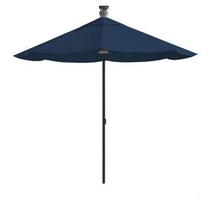 Zeus & Ruta 11 ft. Aluminium Smart Market Patio Umbrella in Indigo Blue ...