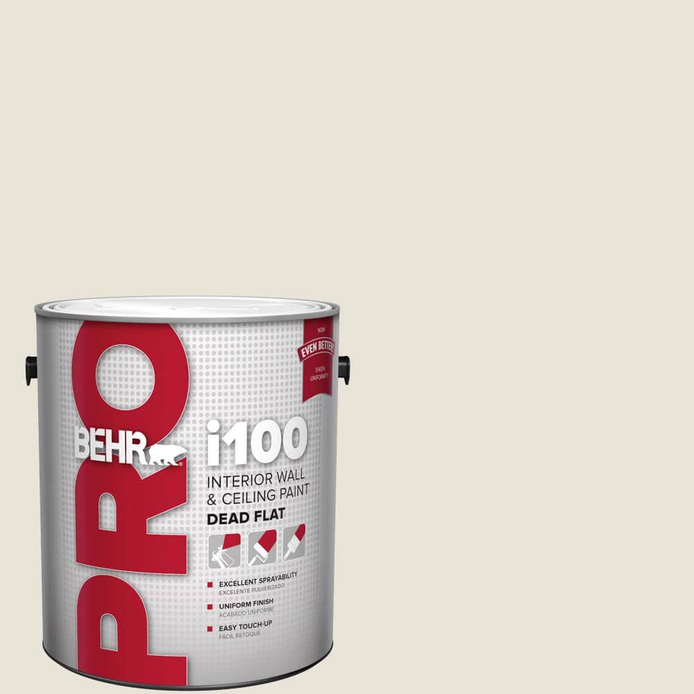 BEHR PRO 1 gal. #PWN-60 French Chateau Dead Flat Interior Paint PR10501 ...