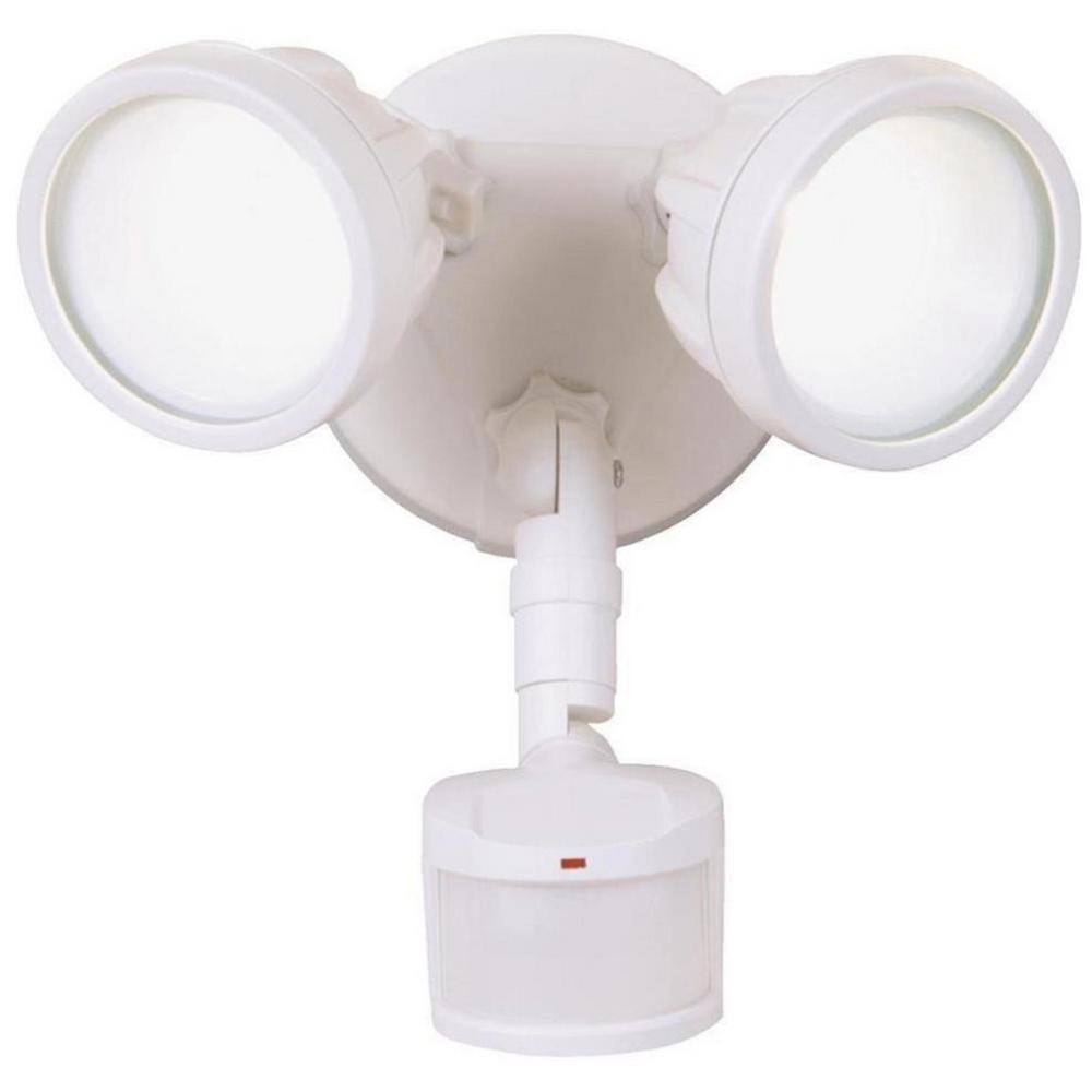 SUPERHUNTER 6.7 in. W x 6.3 in. H White Motion Activated Outdoor ...