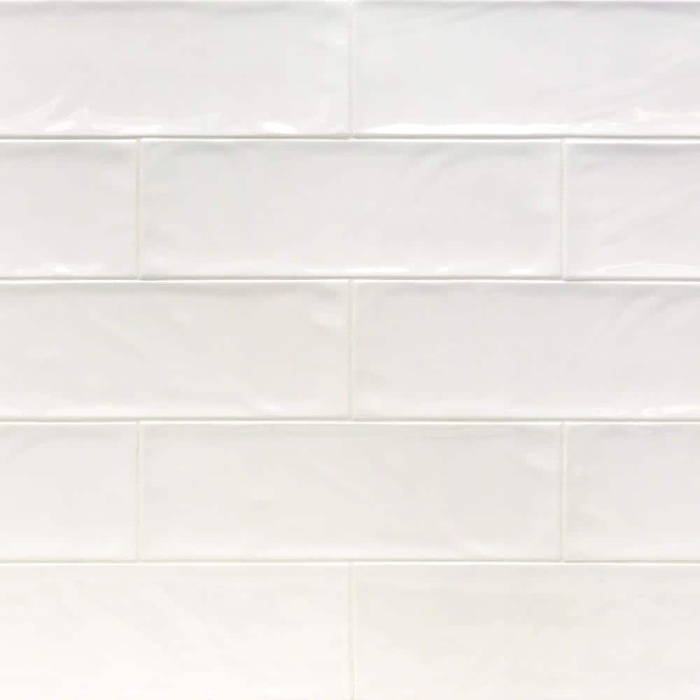 Ivy Hill Tile Pallet of Pier White 4 in. x 12 in. Polished Ceramic ...