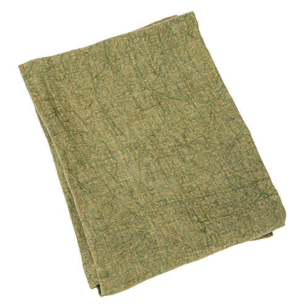Storied Home Green Solid Linen Decorative Tea Towel DF8156 - The Home Depot