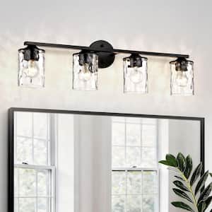 Edvivi 13 in. 2-Light Gold Hardwired Modern Wall Bathroom Vanity Light ...