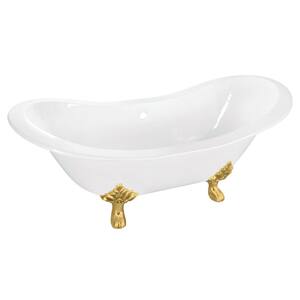 Barclay Products Gavin 54.25 in. Cast Iron Slipper Clawfoot Non ...