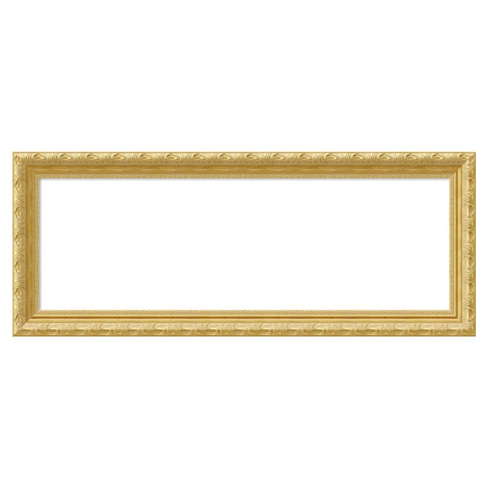 Amanti Art Versailles Gold 40 in. x 16 in. Wood Framed Dry Erase ...