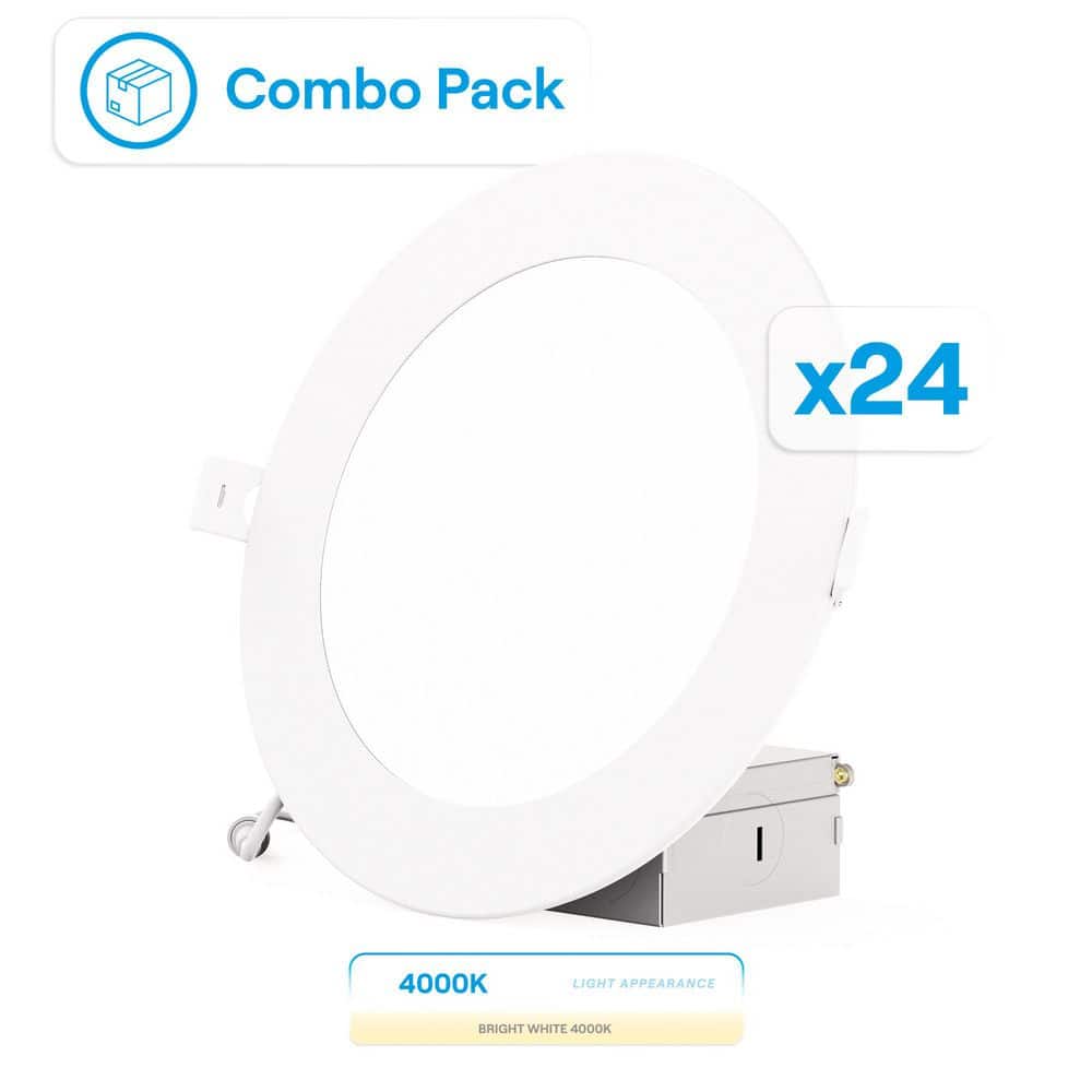 InfiBrite 6 in. 4000K IC Rated New Construction Canless 85-Watt ...