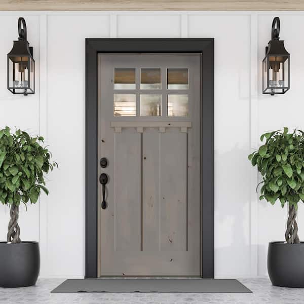 Grey Craftsman Door Entry Door CRAFTSMAN : THE FOXLEY Aperture