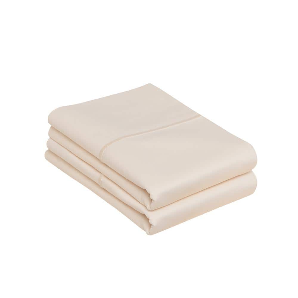 Bed Hog 1000 Thread Count Ivory Solid Pima Cotton Standard Pillowcase ...