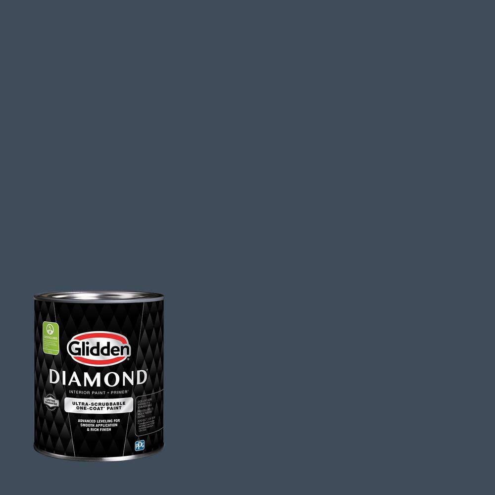 Glidden Diamond 1 qt. PPG1041-7 Cavalry Satin Interior Paint with ...