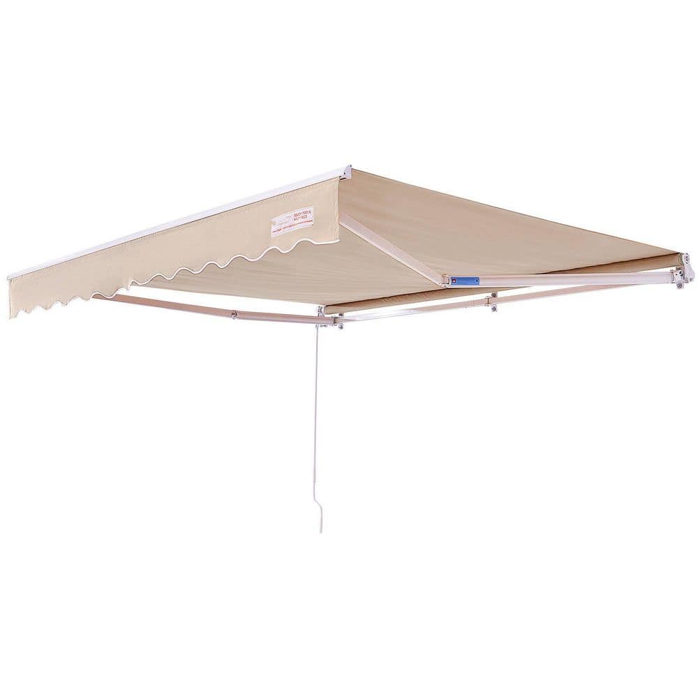 SVOPES Manual Retractable Awning, 8 x 7 ft. Patio Shade, Water ...