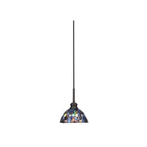 Albany 60-Watt 1-Light Espresso Pendant Mini Pendant Light Pewter Art ...