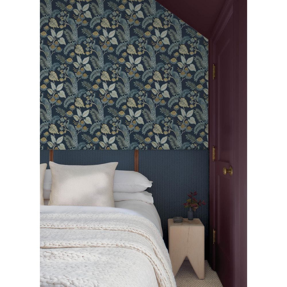 CHRIS LOVES JULIA Geneva Dark Blue Peacock Paradise Wallpaper 4173 ...