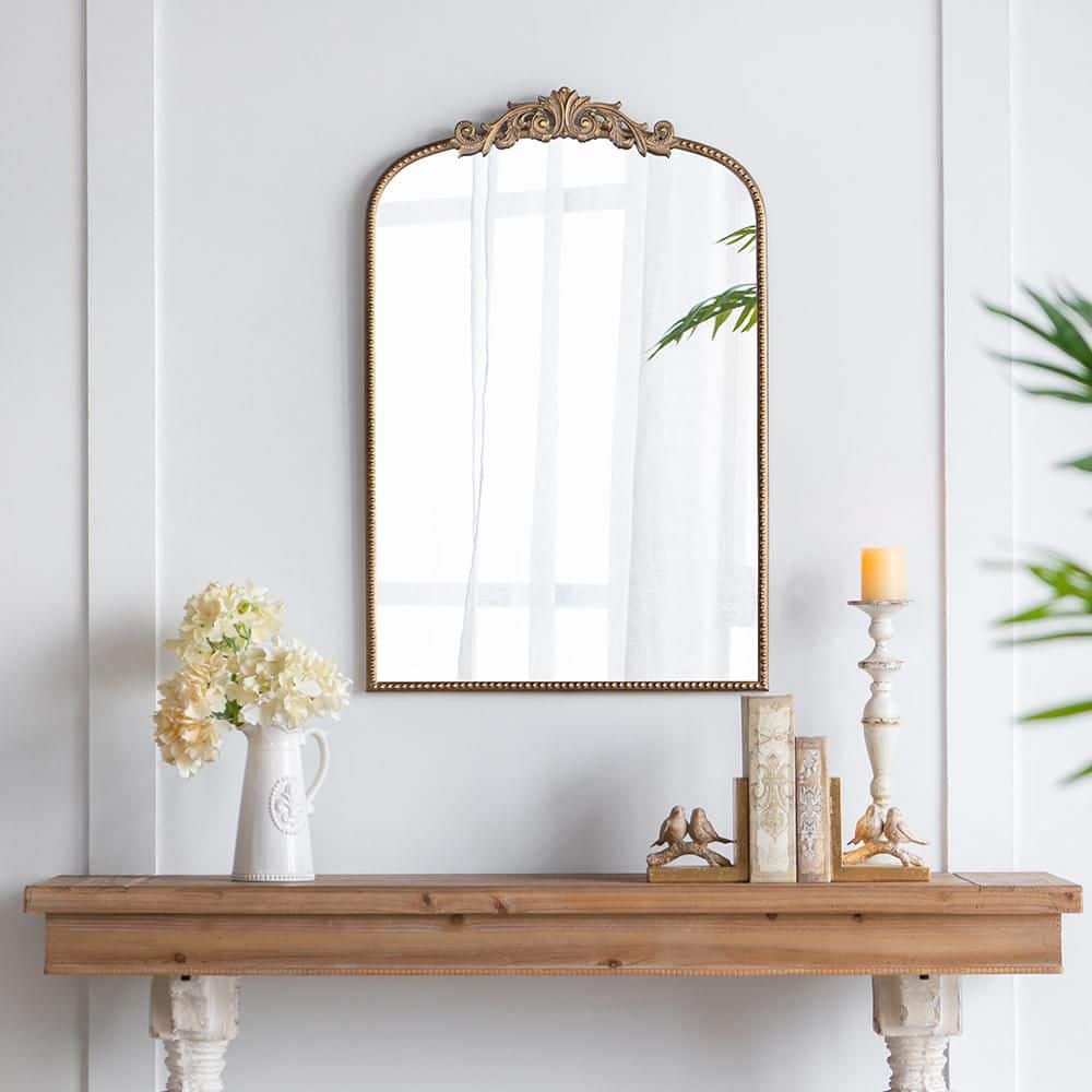 SACITY LIVING LLC Gold 24 in W x 36 in. H Art Deco Arch MDF Framed ...