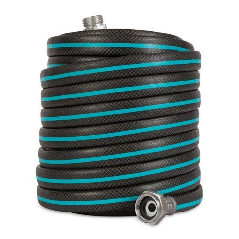 Cisvio 1/2 in. x 100 ft. Lightweight Hose Black/Aqua D0102H2XRSY - The ...