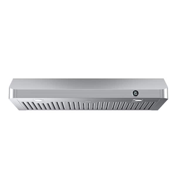 HGUOQ 36 in. 900 CFM Ducted Under Cabinet Range Hood in Stainless Steel ...