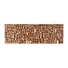 Litton Lane 36 in. x 12 in. Mango Wood Brown Handmade Geometric Block ...