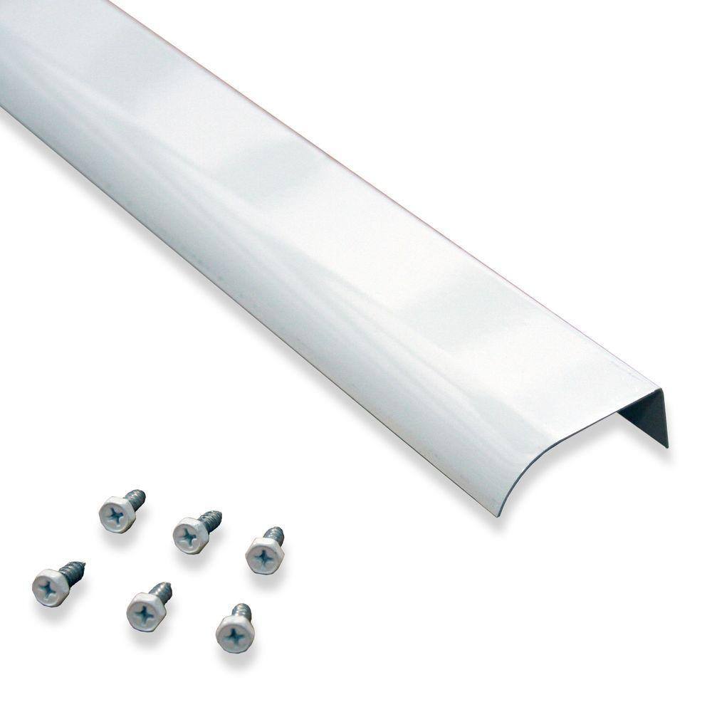 Rainhandler 2 in. x 5 ft. White Fascia Mounted Aluminum Water Dispersal ...