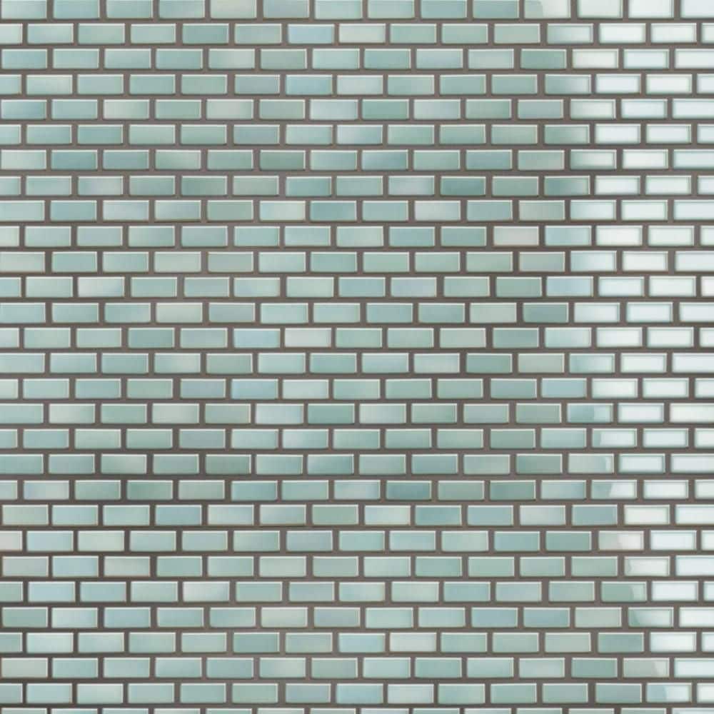 Merola Tile Hudson Subway Mint Green 12 in. x 12 in. Porcelain Floor ...
