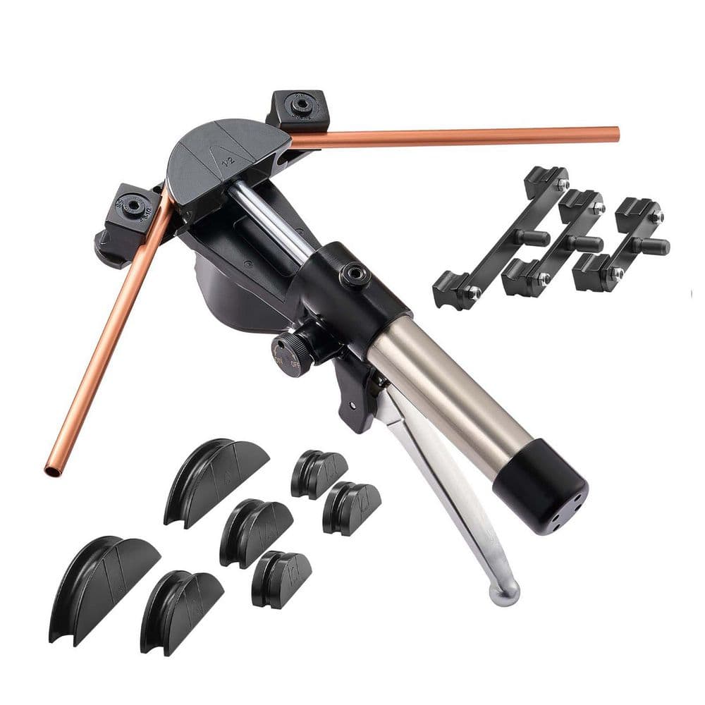 SKYSHALO Hydraulic Tubing Bender Kit, Copper Pipe Bender, HVAC Tool Set ...
