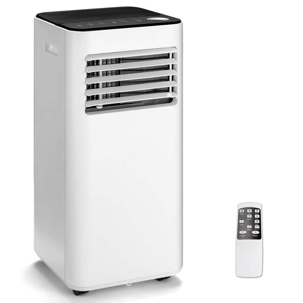 Costway 6000 BTU (DOE) Portable Air Conditioner Cools 350 sq. ft. with ...