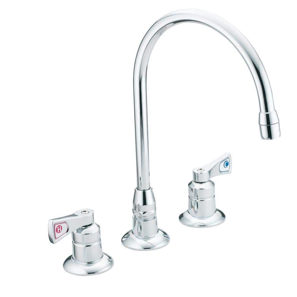 MOEN M-Dura 2-Handle Standard Kitchen Faucet High Arc in Chrome 8227 ...