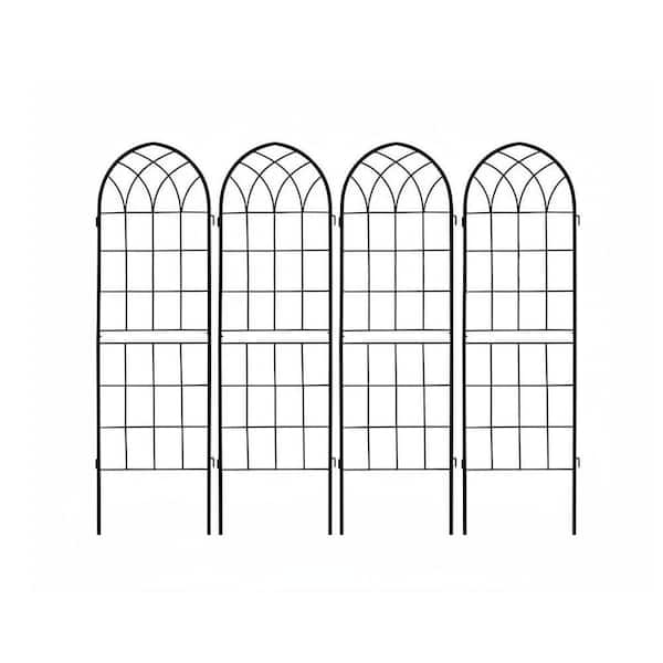 4 Pack Rustic Iron Arch Decoration Garden Trellis PUSAV5VGHSD - The ...