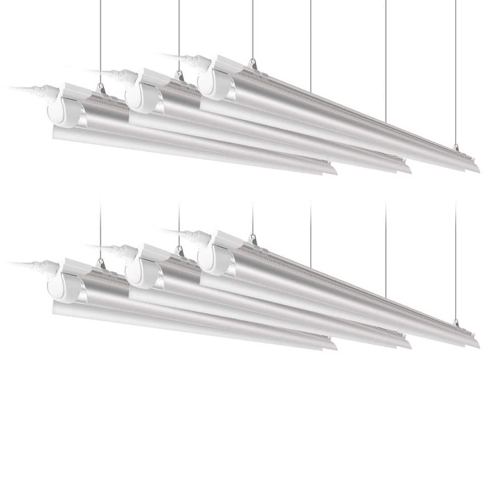 BIBIVIS 6-Pack 4 ft. Plant Grow Lights, Full Spectrum Daylight White ...